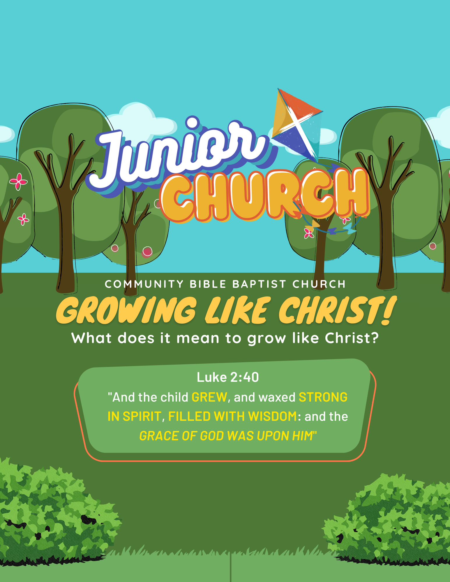 Growing Like Christ Information | Community Bible Baptist Church